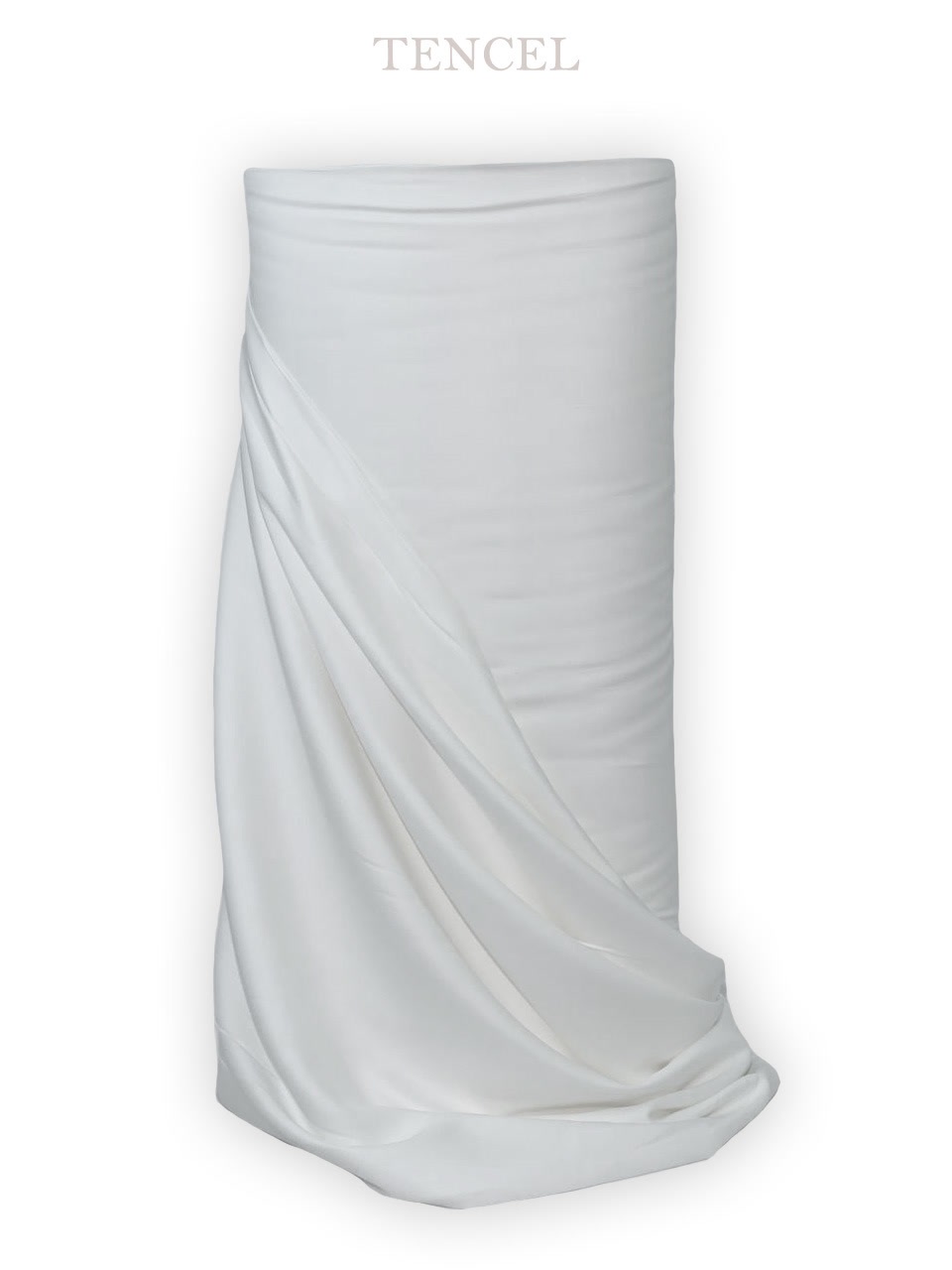 PLAIN TENCEL SATIN V01 WHITE - Çelik Tekstil Selonya